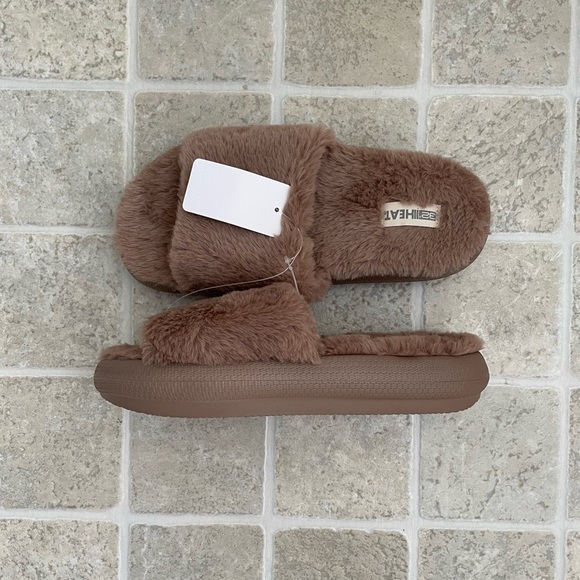 32 Degrees | Shoes | 32 Degrees Brown Faux Fur Slipper Slides Size 75 ...